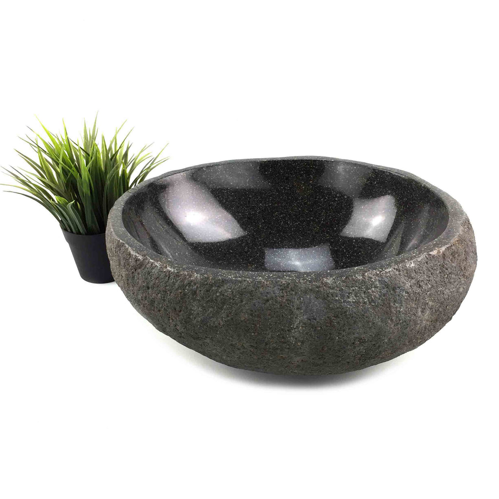 Raw Organic Stone Bowl 375mm x 315mm x 145mm (1639) – StoneBase